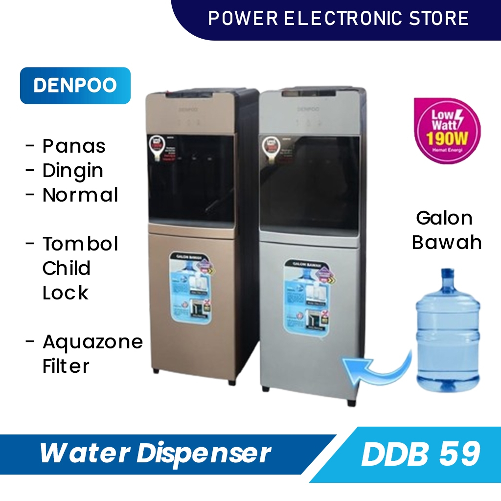 Jual Denpoo Dispenser Galon Bawah 3 Kran Panas & Normal & Dingin Non ...