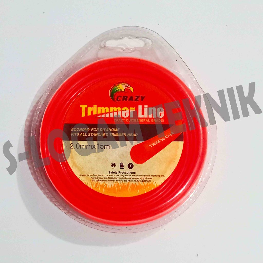 Jual Senar Potong Rumput 15 Meter 2.0 mm / Trimmer Line Nylon Mesin ...