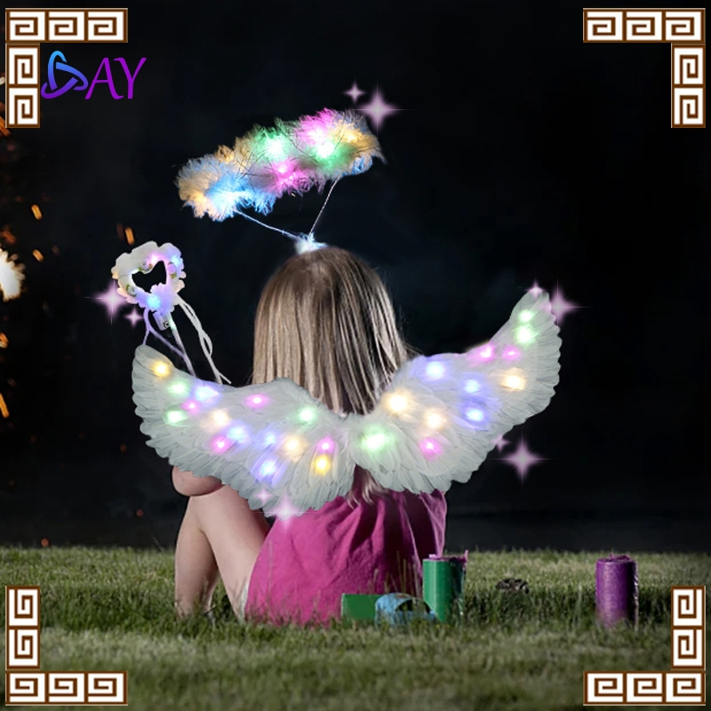 Jual Sayap Peri Putih Cosplay/3in1 Set Kostum Malaikat/Sayap Malaikat ...