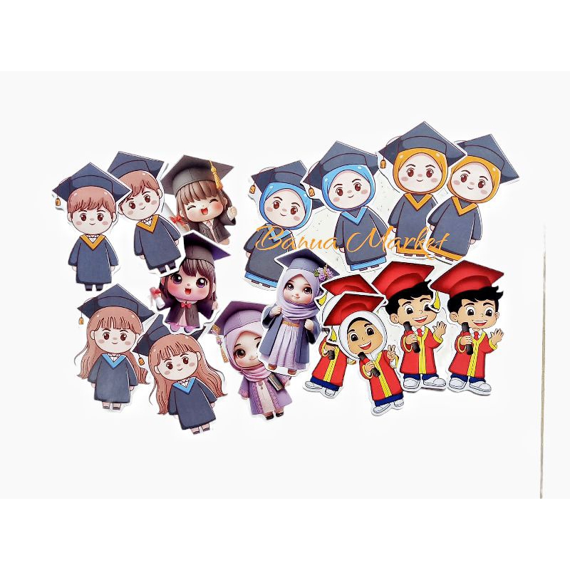 Jual TOPPER WISUDA | USTADZAH |GURU | Shopee Indonesia
