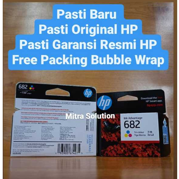 Jual CARTRIDGE HP 682 Color HP-682 tri color tinta HP682 Warna 3YM76AA ...