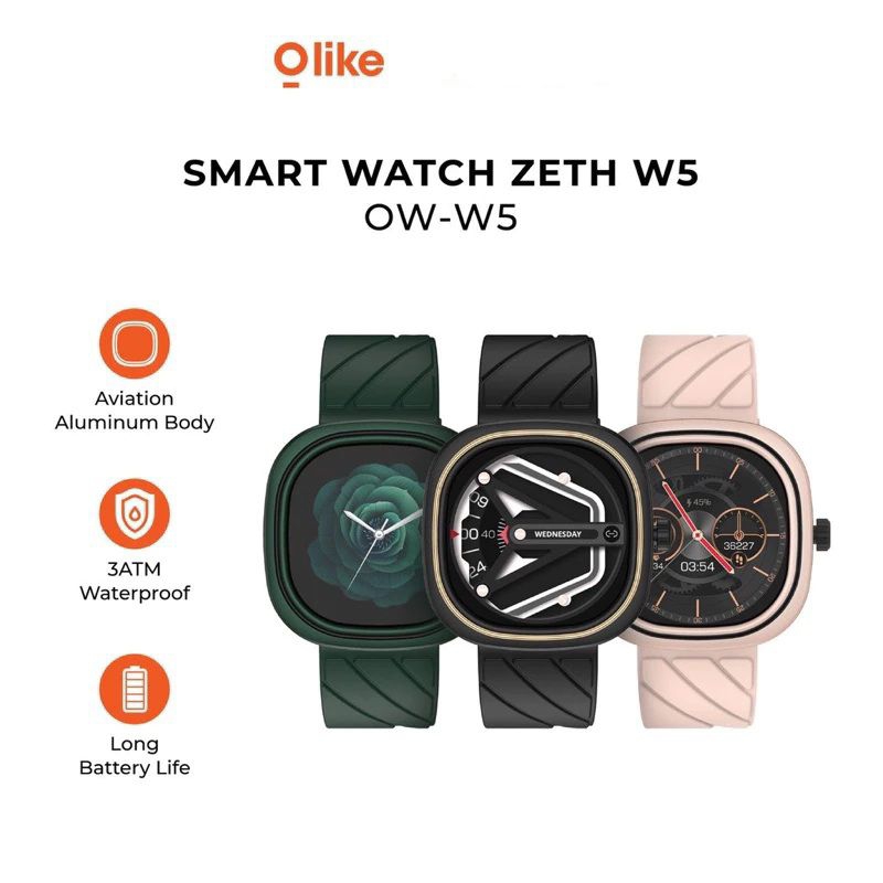 Jual Olike Zeth W5 Smartwatch Olike OW-W5 Aviation Aluminium Body ...