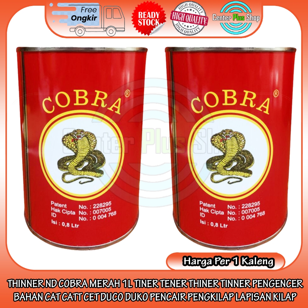 Jual Thinner Nd Cobra Merah 1l Tiner Tener Thiner Tinner Pengencer ...