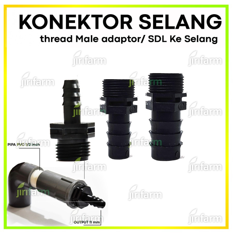 Jual Jirifarm Konektor Selang thread Male adaptor / SDL ke Selang ...