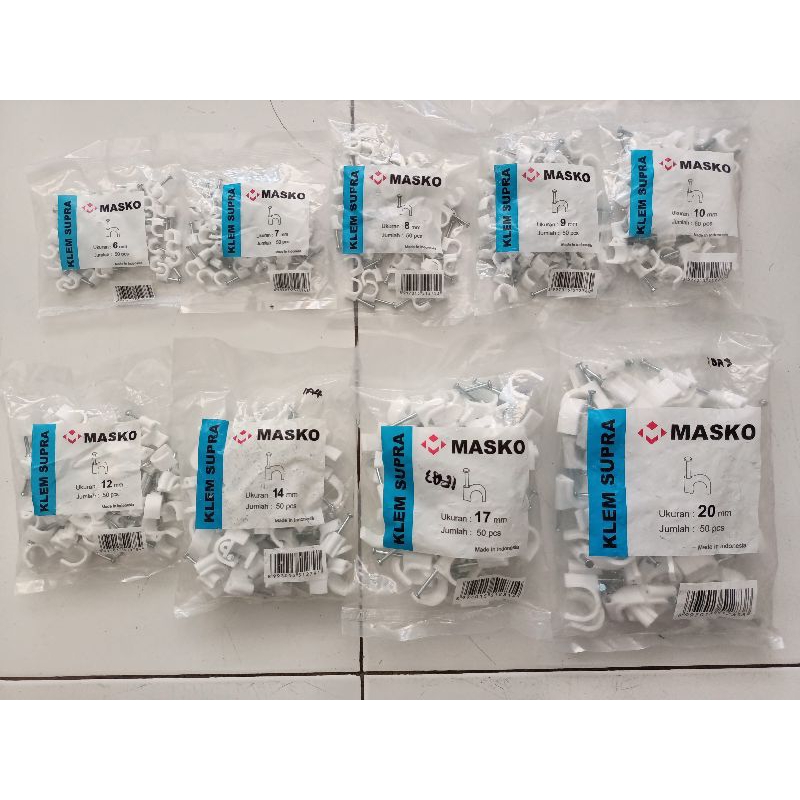 Jual Klem Kabel / Sadel Kabel MASKO Supra 6 7 8 9 10 12 14 17 20mm Isi ...