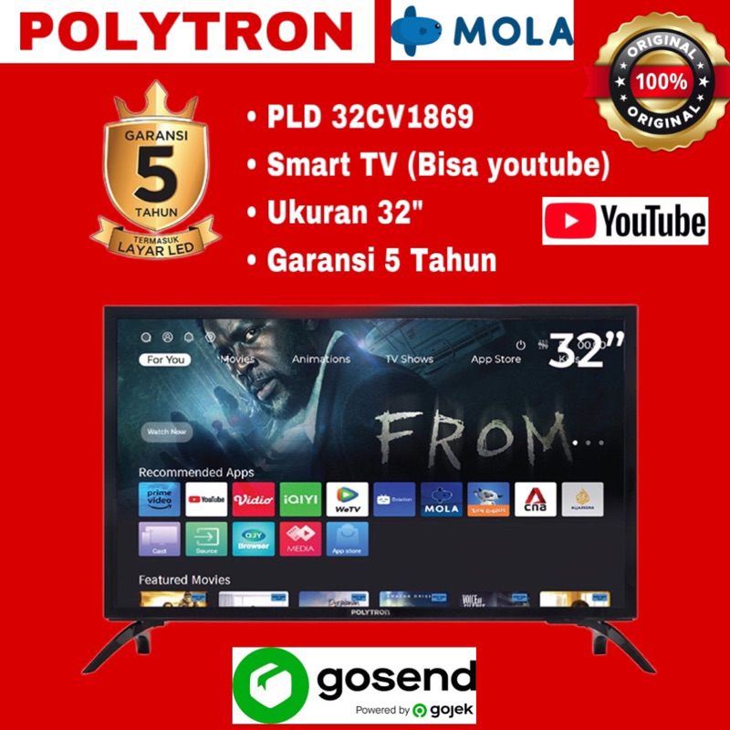 Jual POLYTRON SMART TV 32” PLD32CV1869 (Free Ongkir Serang Banten) | Shopee Indonesia
