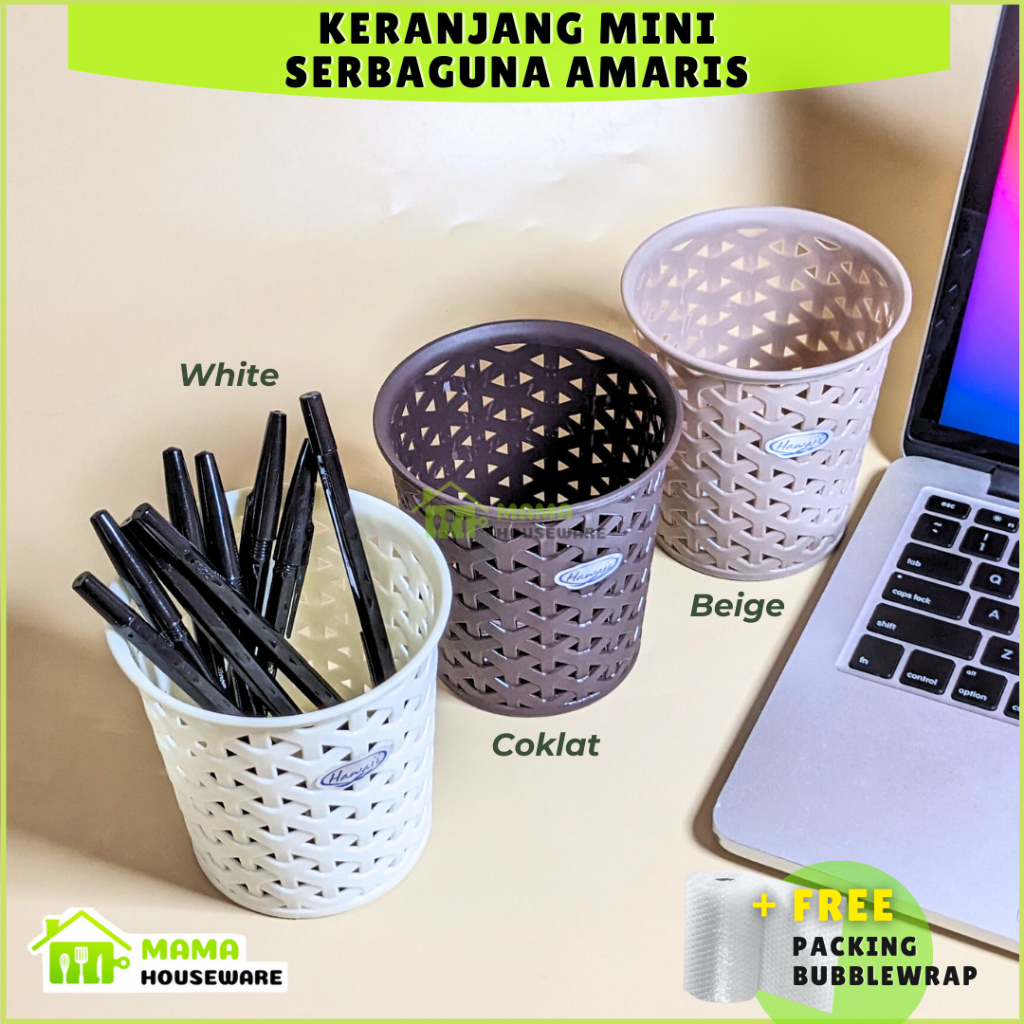 Jual Keranjang Bulat Mini Serbaguna Amaris / Tempat Stationary Mini ...