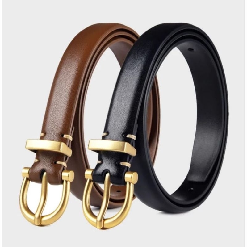 Jual Ikat Pinggang Wanita Casual Bisnis Kulit PU Gesper Belt Tali ...