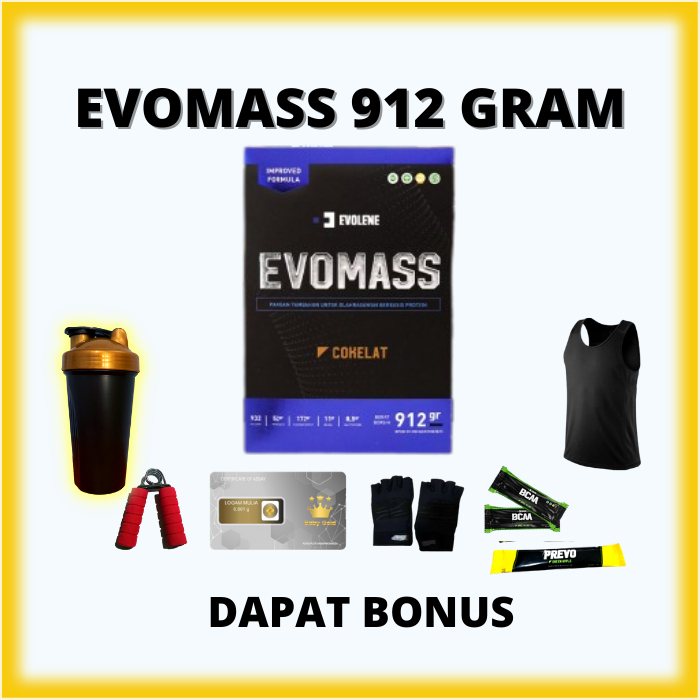 Jual EVOMASS GAINER 2 LBS 912 GR EVOLENE SUSU PROTEIN EVOMAS COKLAT ...