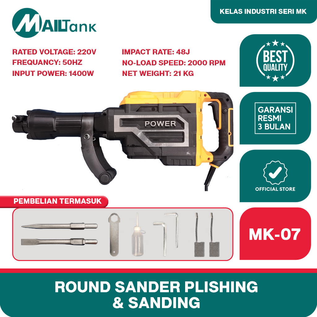 Jual Mailtank Jack Hammer MK07 Premium Quality Mesin Jack Hammer Bobok Beton Demolition Breaker ...