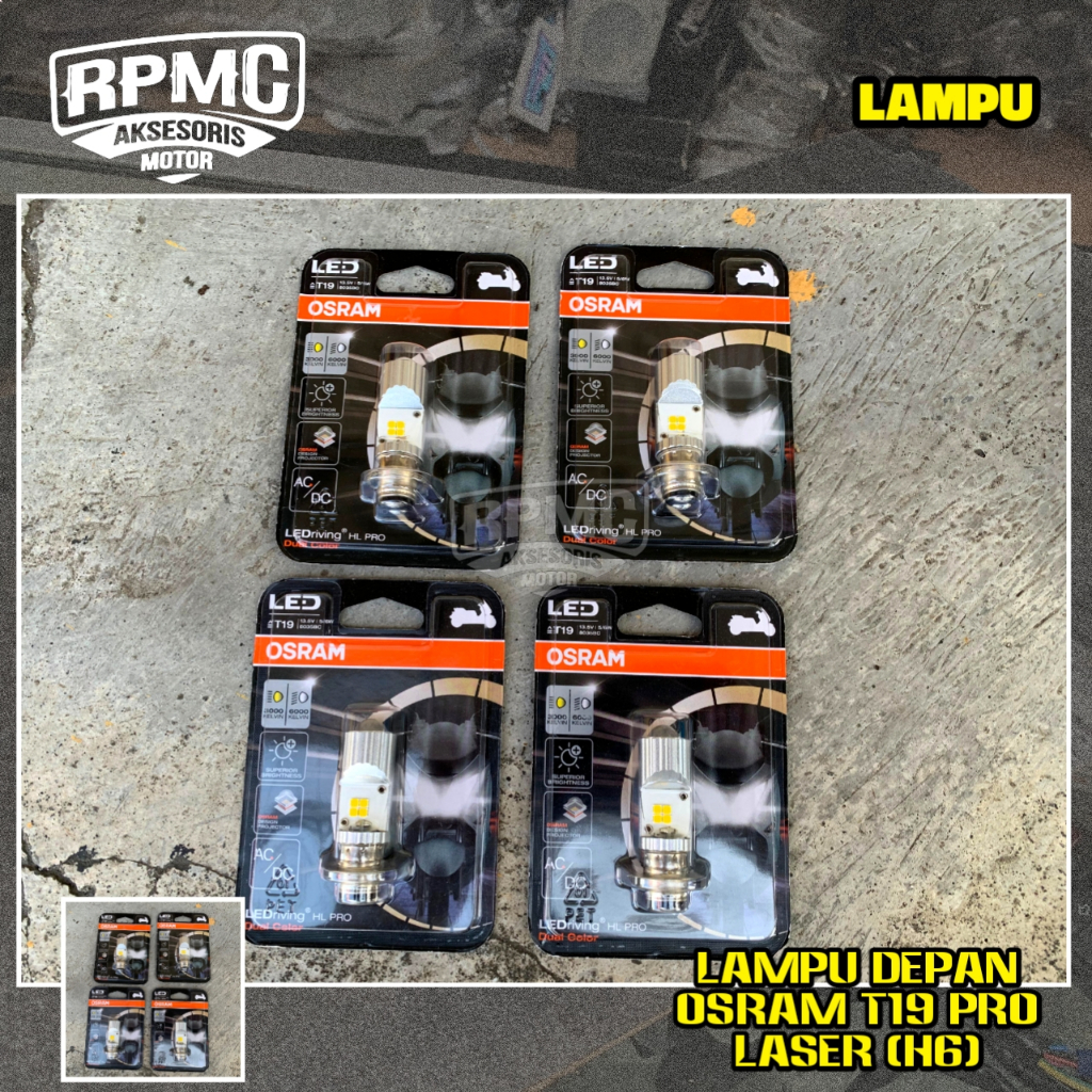 Jual Osram Lampu LED Motor T19 H6 M5 K1 LED Driving T19 PRO Dual Color mini biled billed Lampu ...