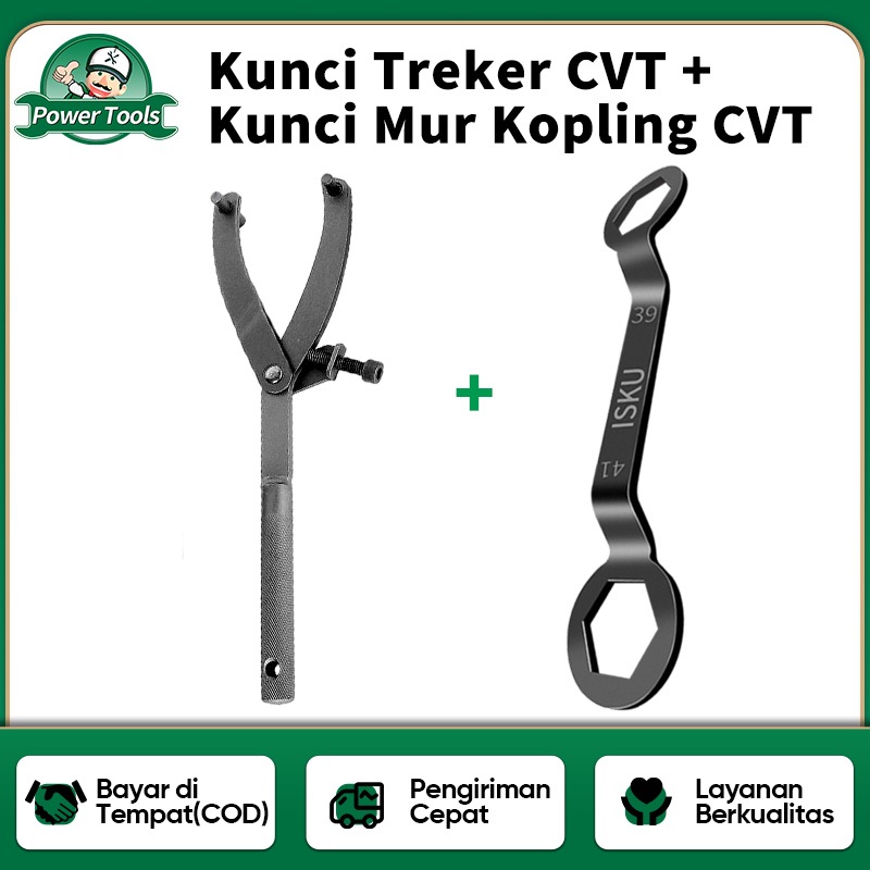 Jual [Paket Set] ISKU Penahan Kopling Flying Wheel Pliers + Kunci CVT 39x41 Motor Treker Cvt ...