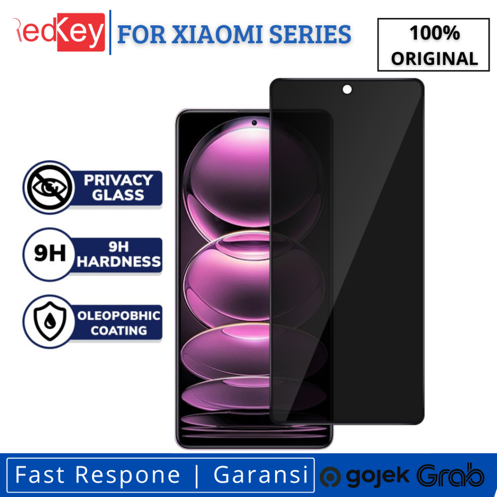 Jual Redkey Tempered Glass Privacy Xiaomi Poco F5 / F5 Pro Anti Gores Anti Spy Full cover ...