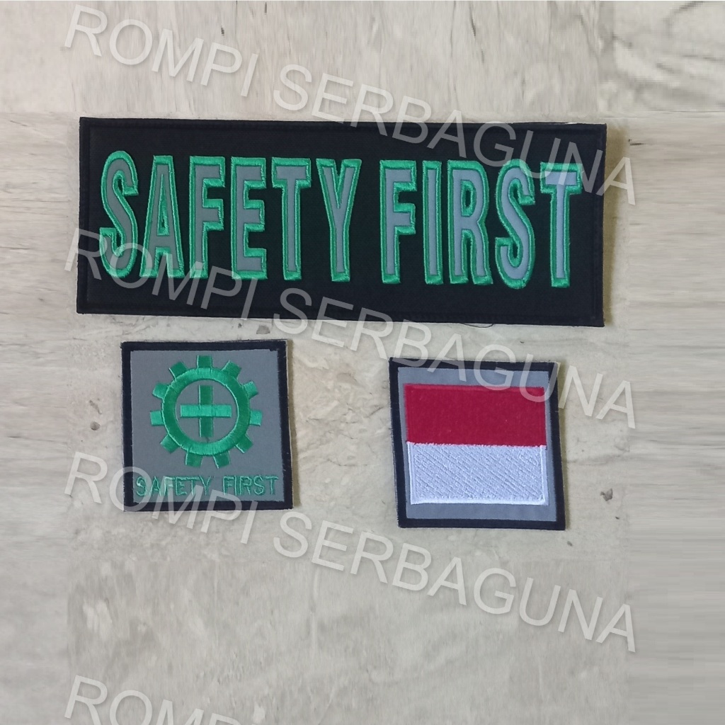 Jual Logo Bordir SAFETY FIRST Satu Set perekat | Shopee Indonesia