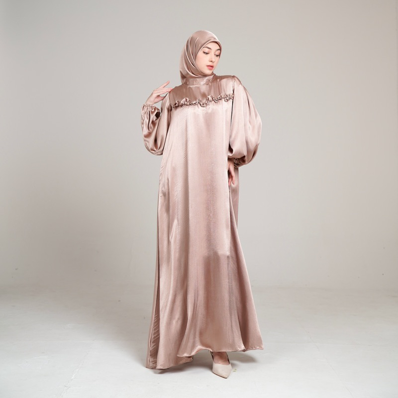 Jual Gamis Samira Bahan Santorini Silk Premium / Dress Wanita Kondangan ...