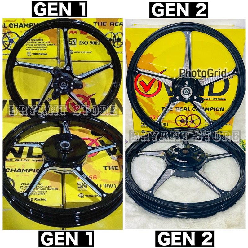 Jual VELG VND RACING AK 55 V1 V2 160x17 & 185x17 AEROX OLD AEROX NEW 160 185 RING 17 AEROX155 ...