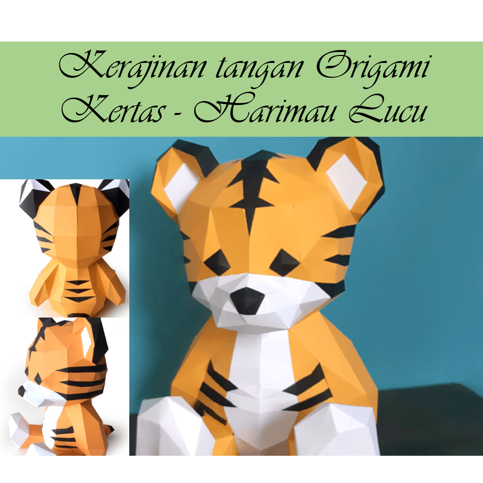 Jual Kerajinan tangan Origami Kertas - Harimau Lucu | Shopee Indonesia