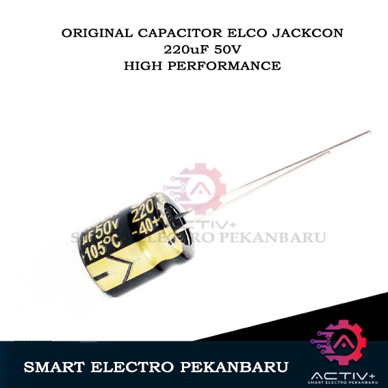 Jual ORIGINAL ELCO 220uF 50V JACKCON CAPACITOR 50VOLT Elco Capacitor ASLI 220 uF 50 VOLT Elko ...