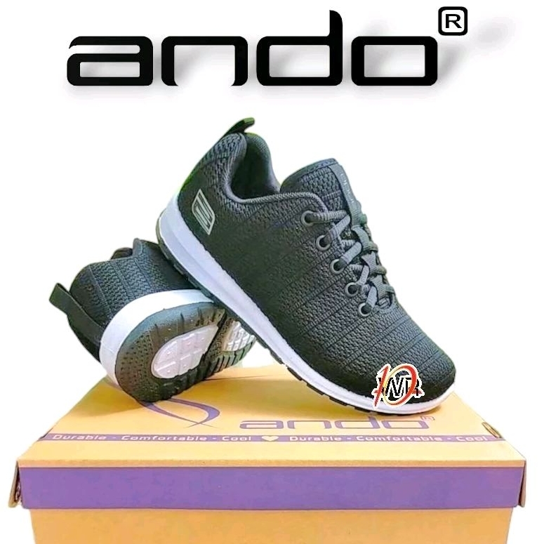 Jual SIZE 33-40 SEPATU SEKOLAH ANDO REBECCA HITAM PUTIH & HITAM PINK ORIGINAL | Shopee Indonesia