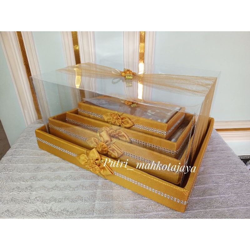 Jual Kotak seserahan Pernikahan Box Mewah Box Cinta Mika Set Hias Tile ...