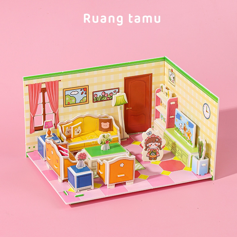 Jual Puzzle 3D Miniatur DIY Mainan craft 3D Mainan Edukasi Anak Jigsaw ...