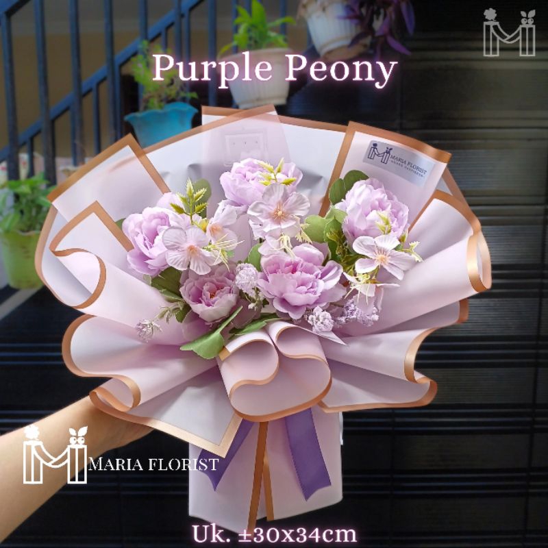 Jual Buket Bunga Artificial Peony - Buket Bunga Wisuda Anniversary ...