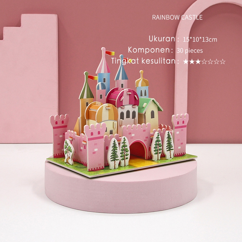Jual Mainan Anak 3D Puzzle Diy Mainan edukasi Miniatur diy rumah bahan ...