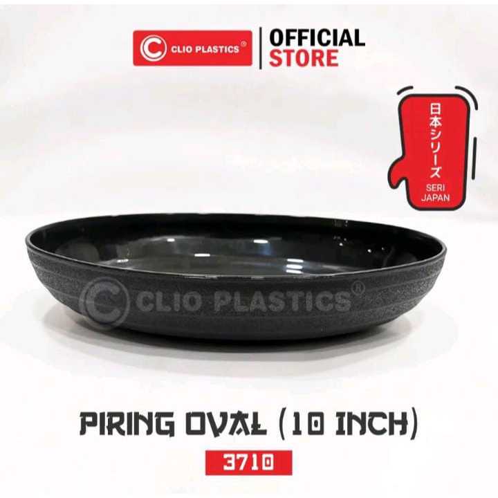 Jual CLIO - Piring Oval HITAM - Piring Jepang - Piring Shusi - Piring ...