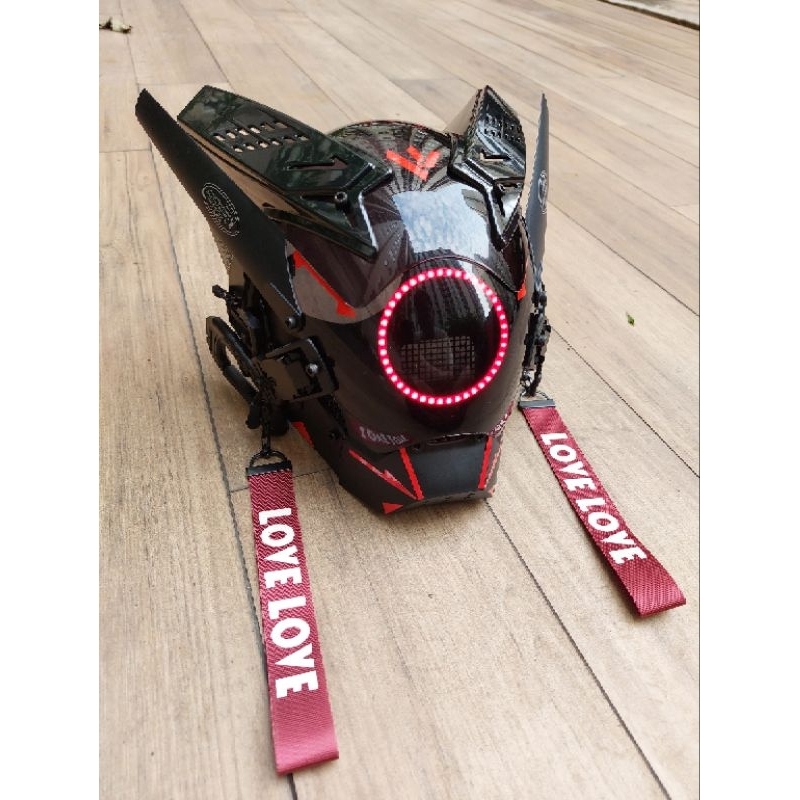 Jual Cyberpunk Mask V6 Cosplay LED High Quality Cyberpunk Helmet / helm ...
