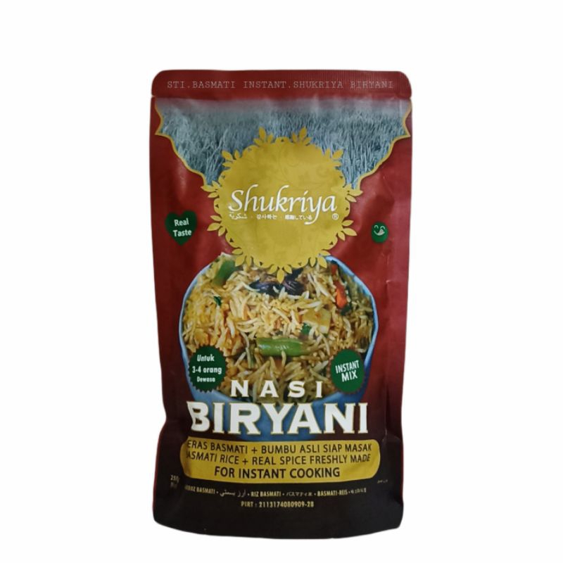 Jual Nasi Biryani Shukriya Basmati Instant | Shopee Indonesia