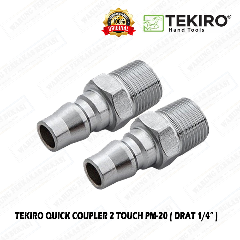 Jual Tekiro PM20 Quick Coupler PM-20 Kopler Neple Cowo Sambungan Selang Angin Kompresor - Two ...