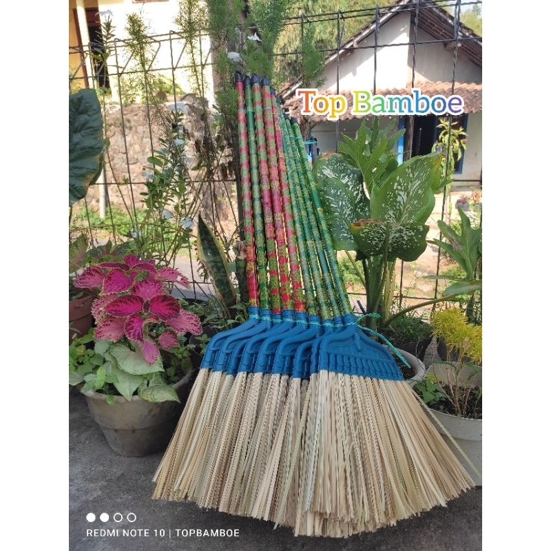 Jual PAKET ISI 5 PCS Sapu halaman kerik bambu/sapu latar/sapu bambu ...