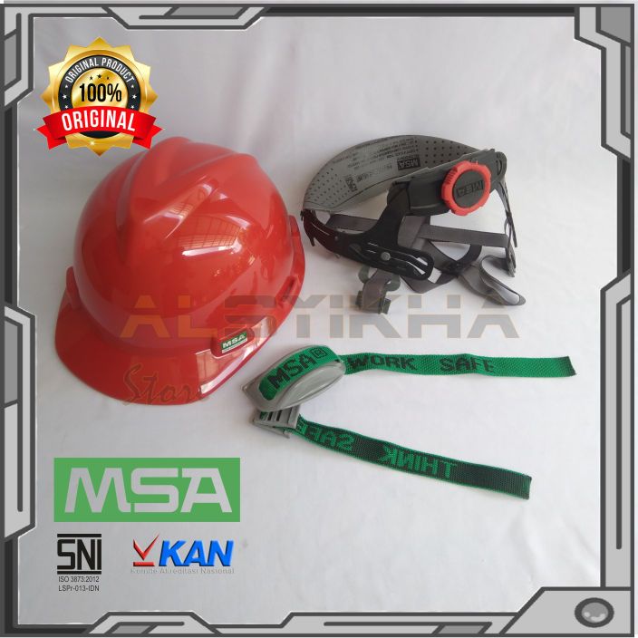 Jual Helm Safety SNI MSA Lokal Plus Fastrack + Tali Dagu Helm Proyek ...