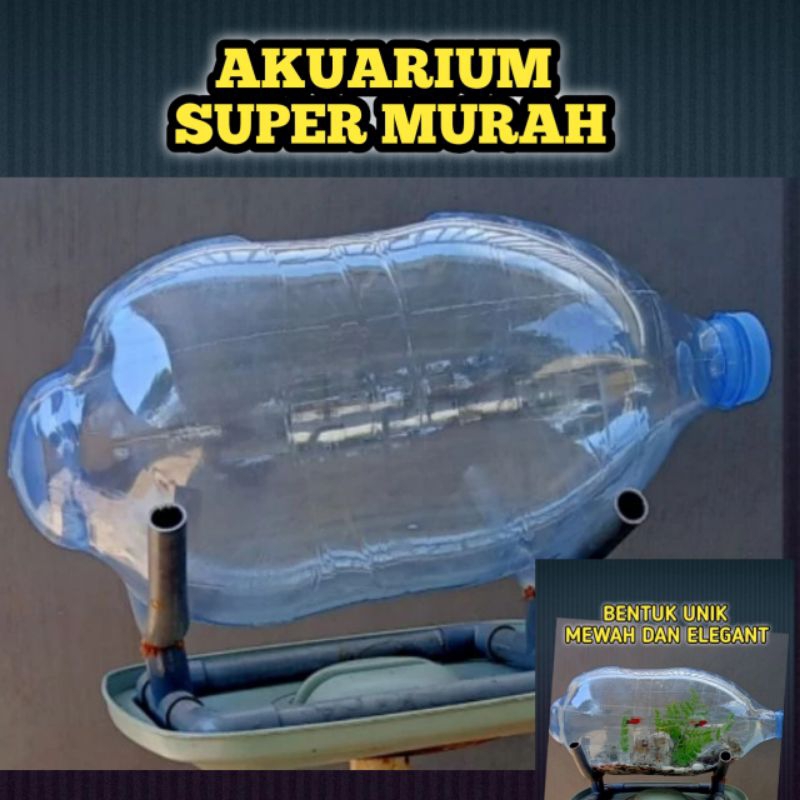 Jual Aquarium galon bekas bentuk unik cocok untuk ikan hias | Shopee ...