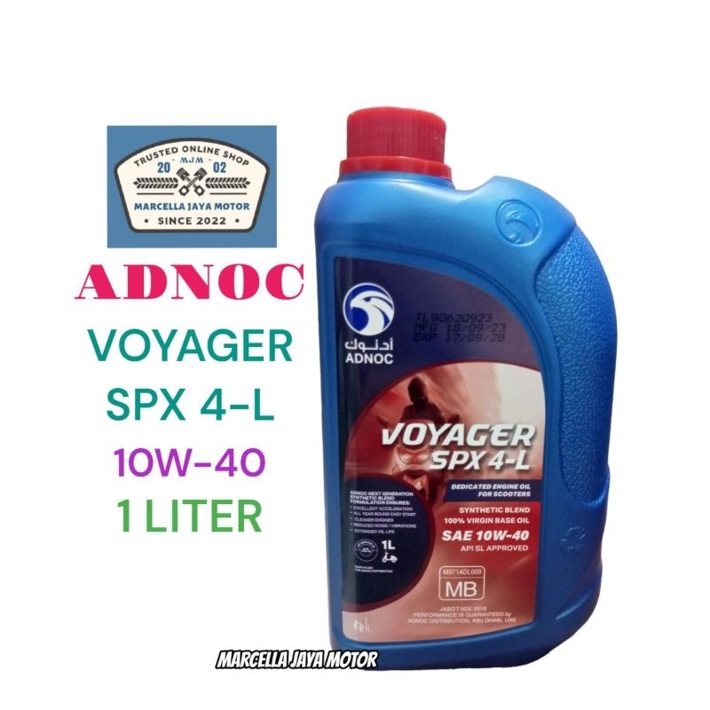 Jual OLI ADNOC VOYAGER SPX 4L 10W 40 1 LITER OLI MOTOR MATIC MURAH 1LITER | Shopee Indonesia