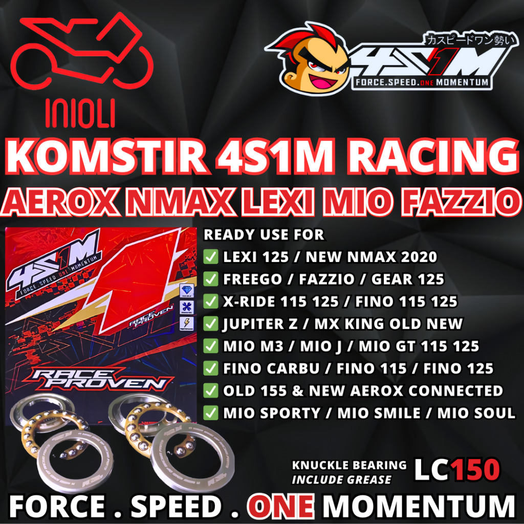 Jual KOMSTIR 4S1M RACING AEROX NEW NMAX LEXI FAZZIO FREEGO GEAR MIO M3 ...