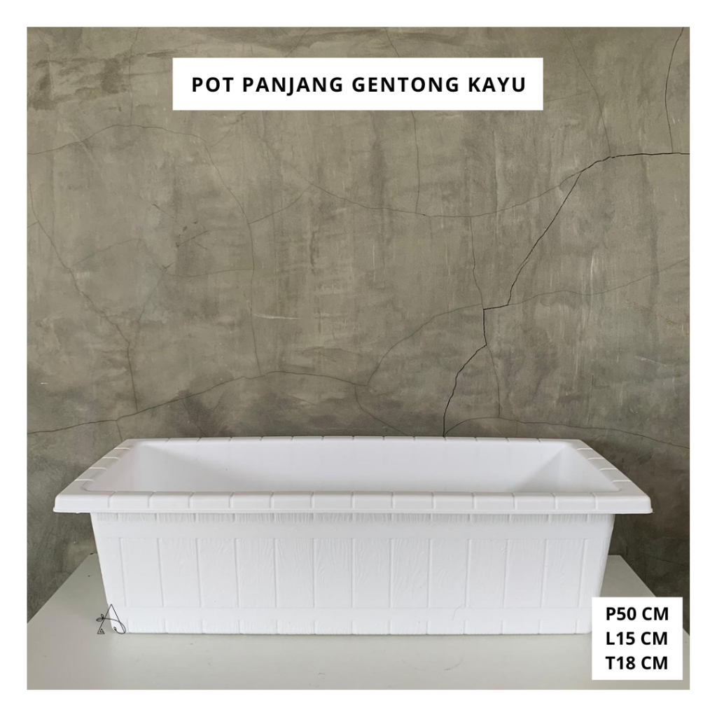 Jual Pot Bunga Panjang Gentong Kayu Putih 50s | Pot Panjang | Pot ...