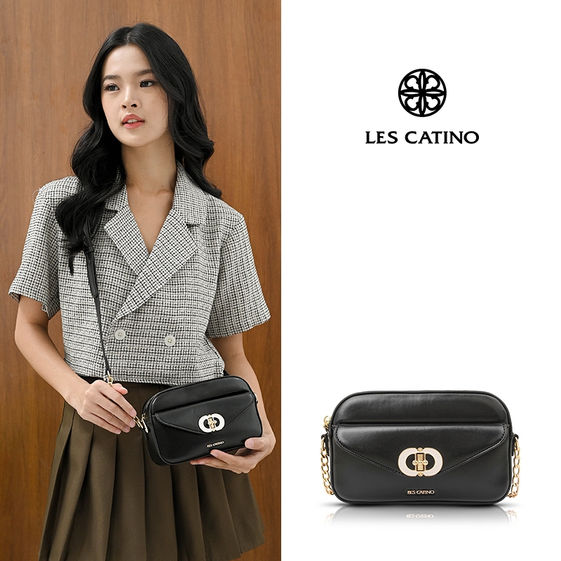 Jual Tas Selempang Les Catino Desena Crossbody Solid | Shopee Indonesia