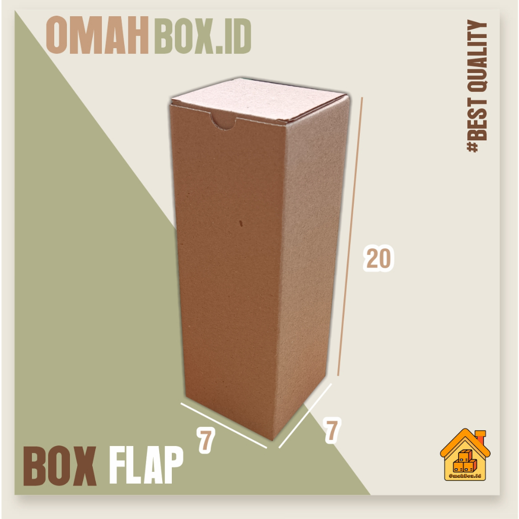 Jual Box flap 7x7x20 cm | Box Sirup | Box Tumblr | Box DieCut | Box ...