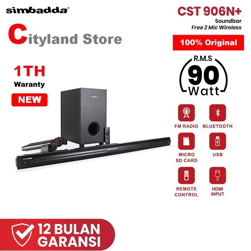 Jual Simbadda CST 906N+ Soundbar TV Wireless Bluetooth Home Theater ...
