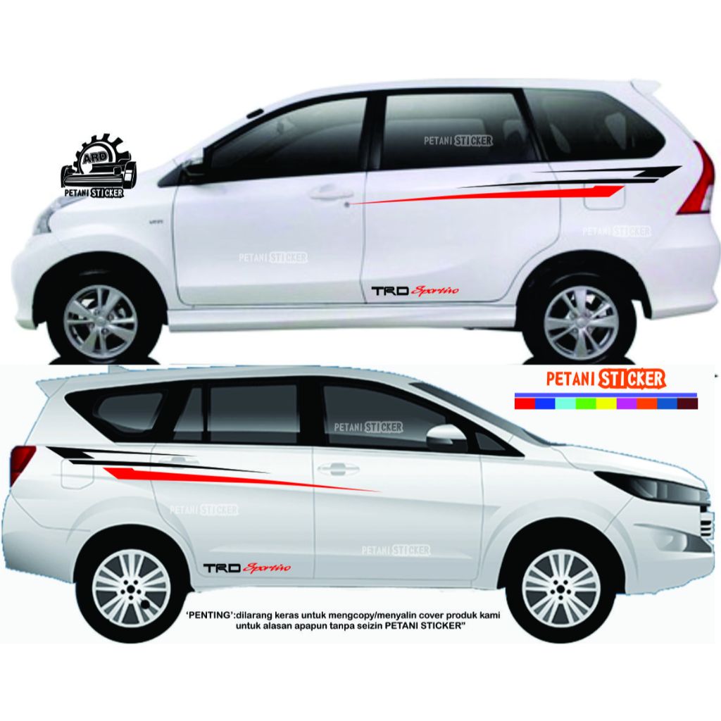 Jual STIKER STICKER PROMO Stiker Mobil Trd Sportivo Striping LIST ...