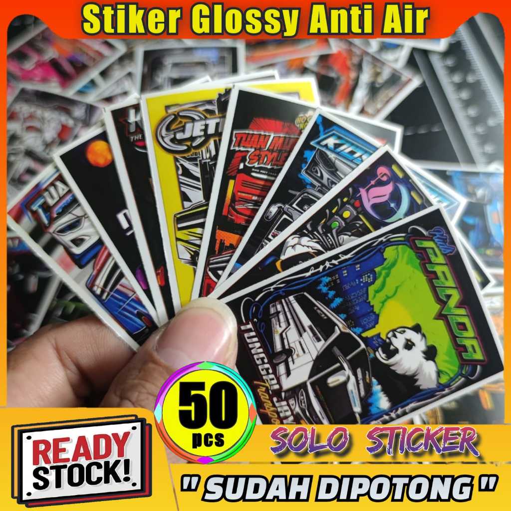 Jual Sticker Bus Viral Isi 50 Sudah Dipotong Stiker Glossy Bis Telolet ...