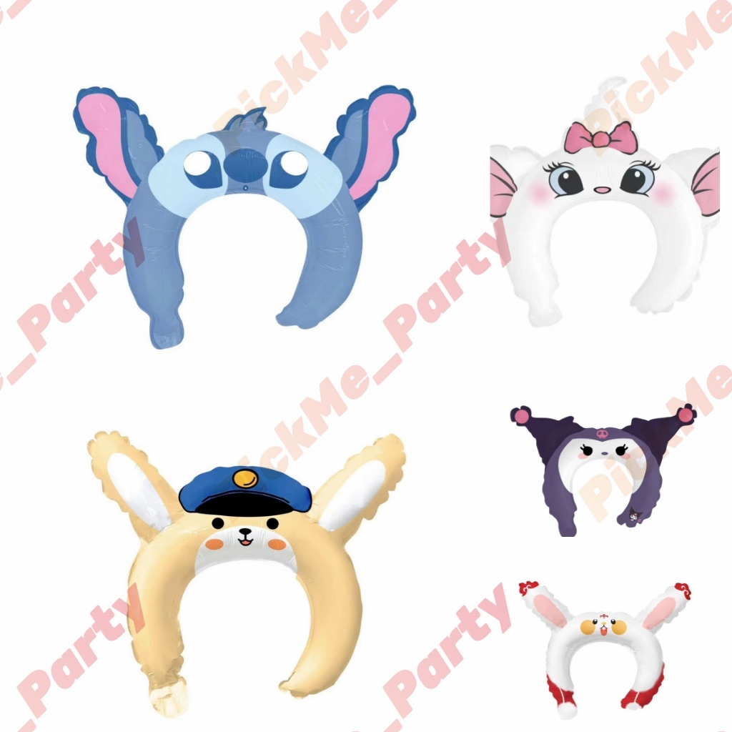 Jual Bando balon karkater lucu / headband kuromi/ stich / cat | Shopee ...