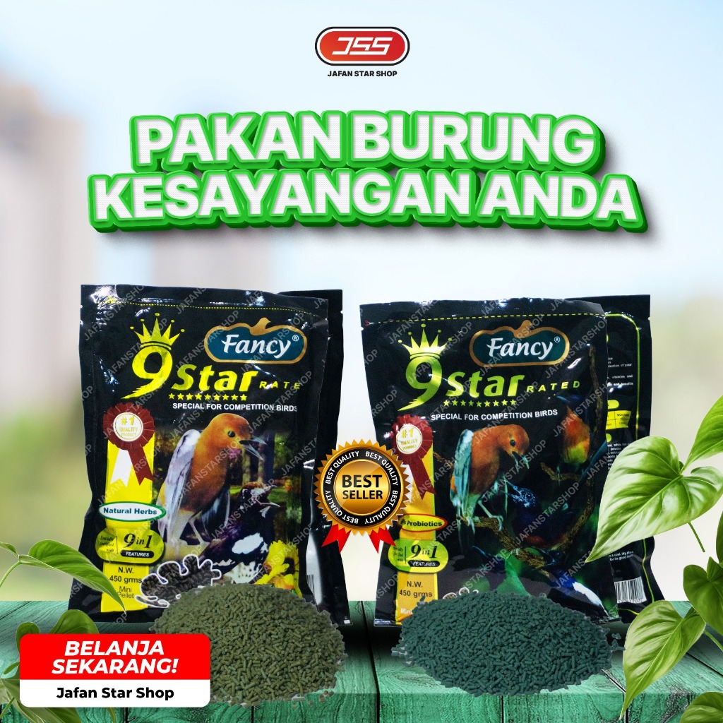 Jual Pakan Burung Fancy 9 Star Plus Probiotik dan Natural Herbal ...
