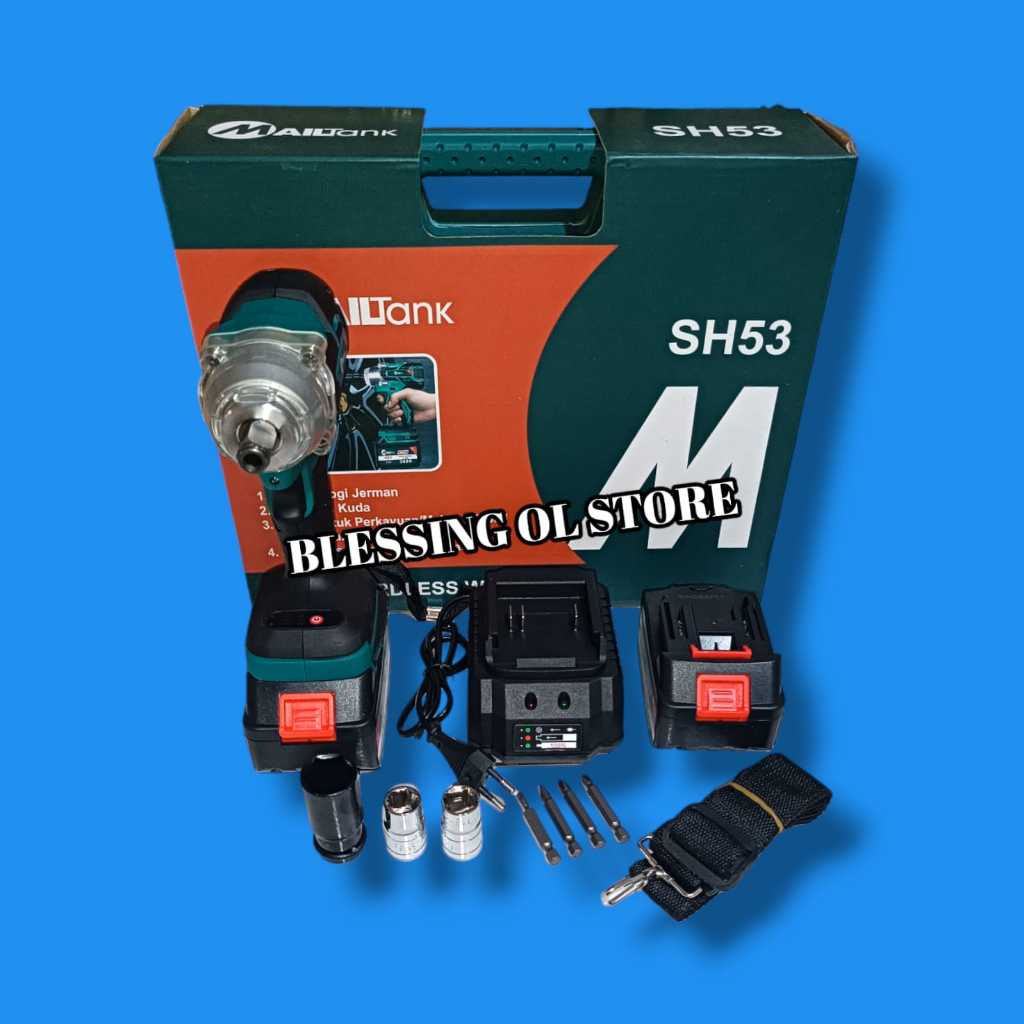 Jual MAILTANK SH53B Bor Cordless Impact Wrench SH53 Buka Baut Motor Mobil | Shopee Indonesia