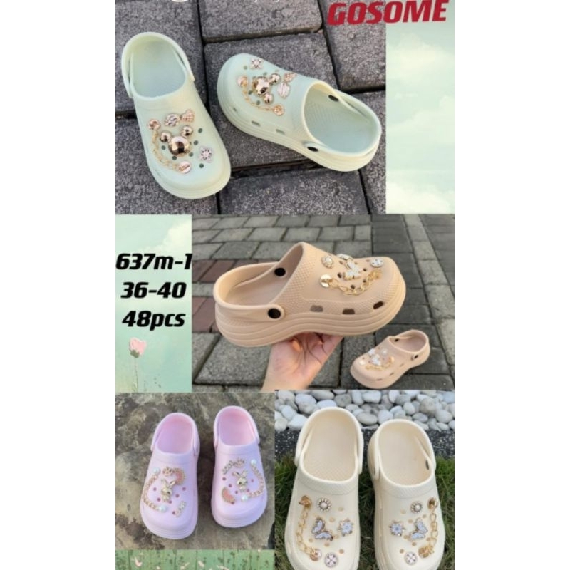Jual Sandal Sendal Baim Fuji Wanita Terbaru Kekinian Jibbitz Rantai ...