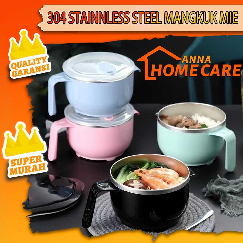 Jual Anna Bulat tempat makan mangkok mie instan bersegel Kids Feeding ...