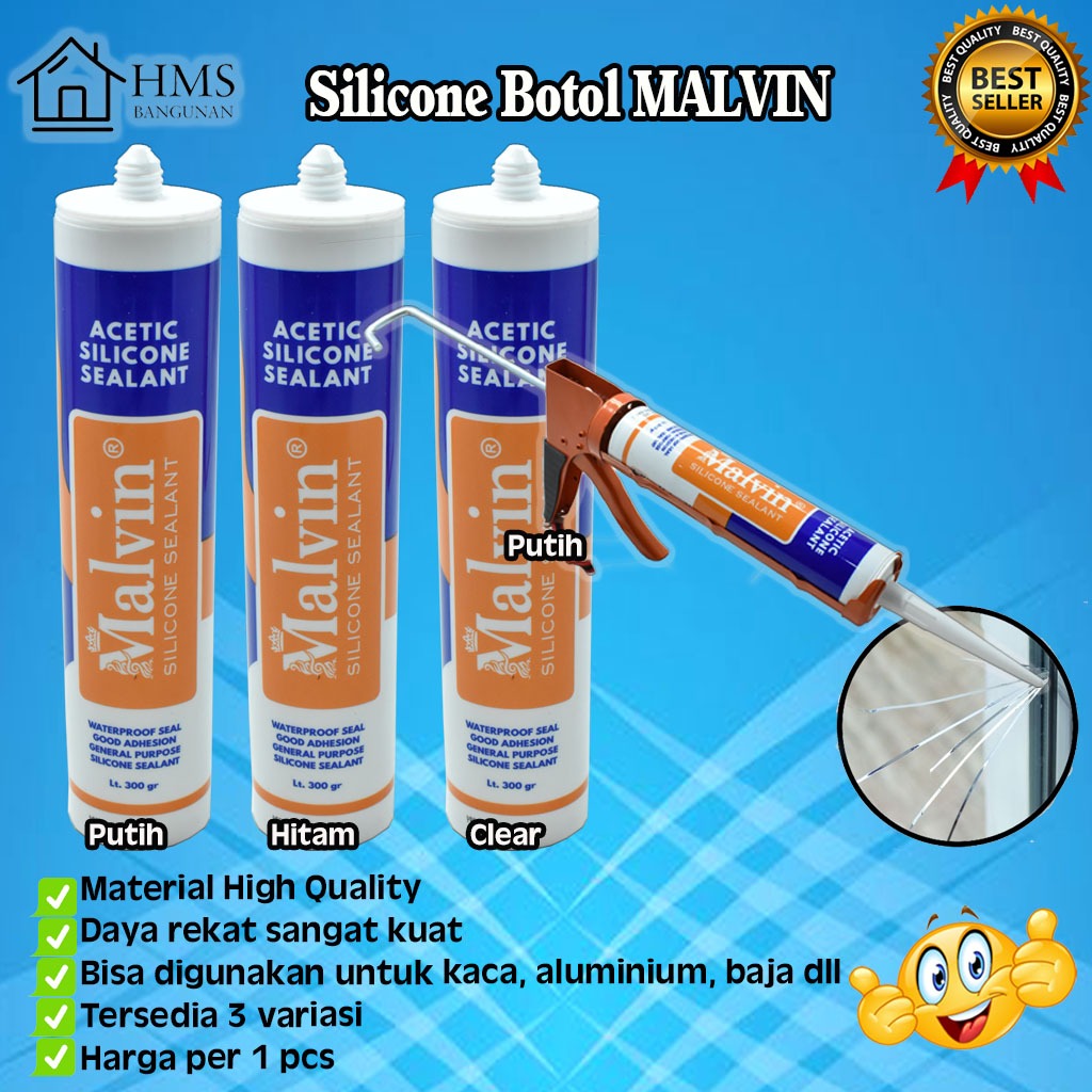Jual SILICONE BOTOL / LEM KACA SEALANT SILICONE SILICON KACA KERAMIK ...