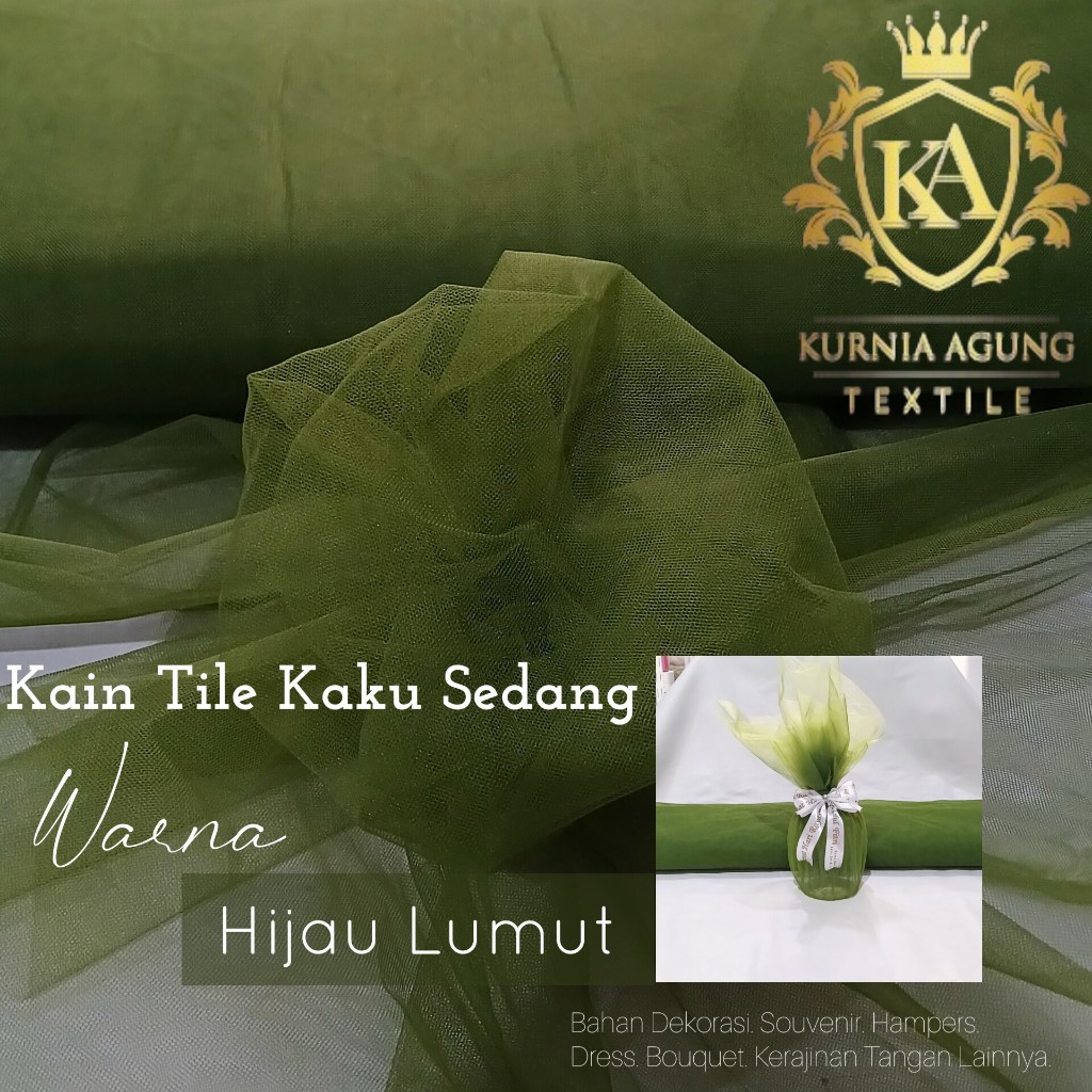 Jual Kain Tile Kaku Sedang Souvenir Hampers warna Hijau Lumut Olive ...