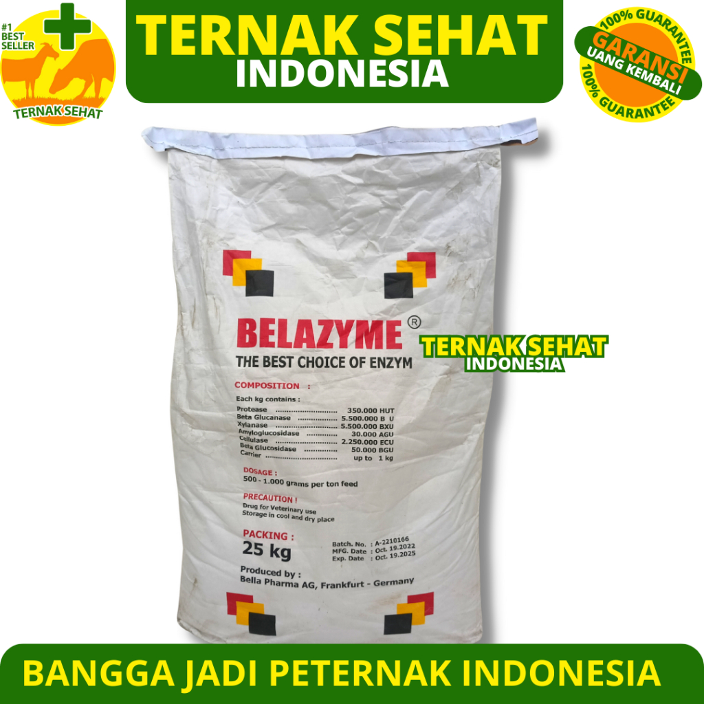 Jual BELAZYME 1 KG - Suplemen Multi Enzim ternak - Enzim ayam - Enzim ...